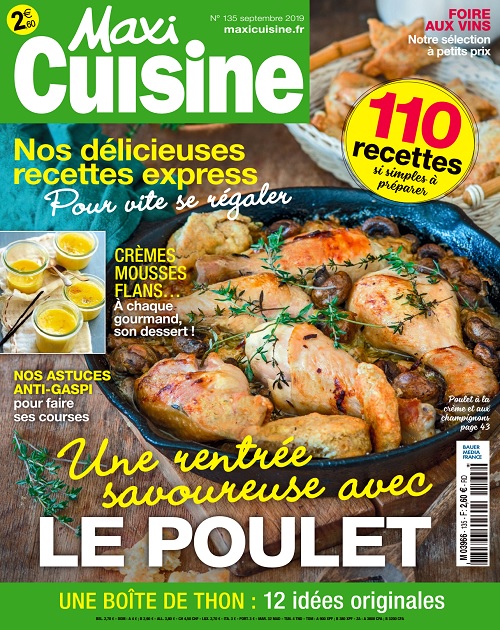 Maxi Cuisine N°135 - Septembre 2019 - Télécharger Des Magazines ...