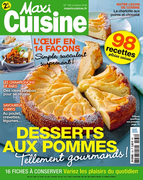 Maxi Cuisine N°136 - Octobre 2019 - Télécharger Des Magazines, Journaux ...
