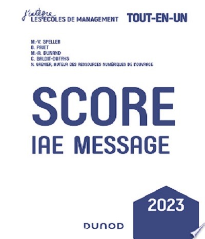 Score IAE-Message - 2023 - Marie-Virginie Speller, Benoît Priet- Marie ...